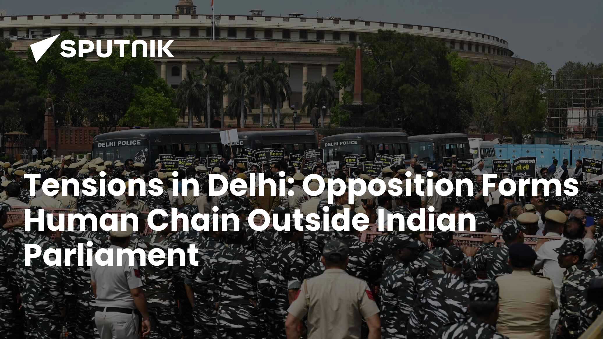 Demanding Jpc Probe Against Adani Group Opposition Parties Form Human