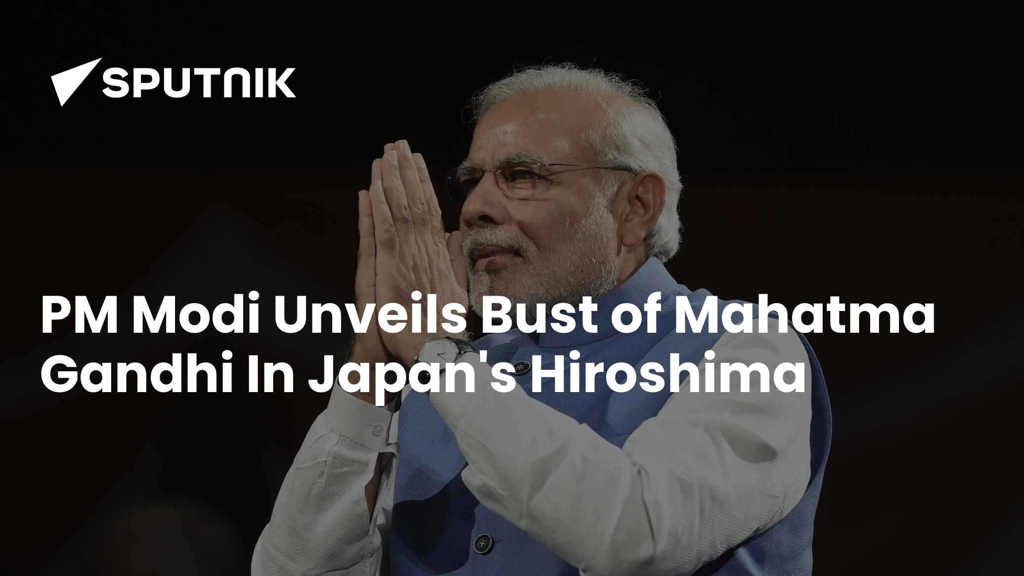PM Modi Unveiled Bust Of Mahatma Gandhi In Japan's Hiroshima