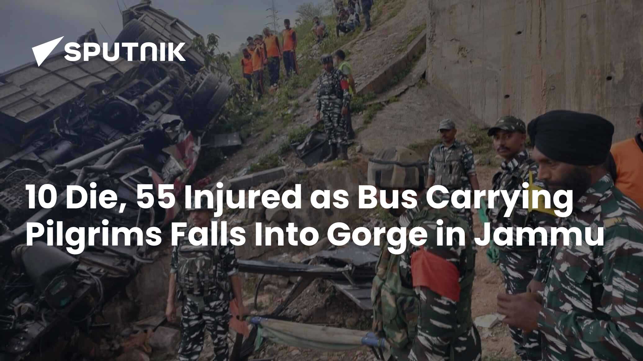 10 Die, 55 Injured as Bus Carrying Pilgrims Falls Into Gorge in Jammu ...