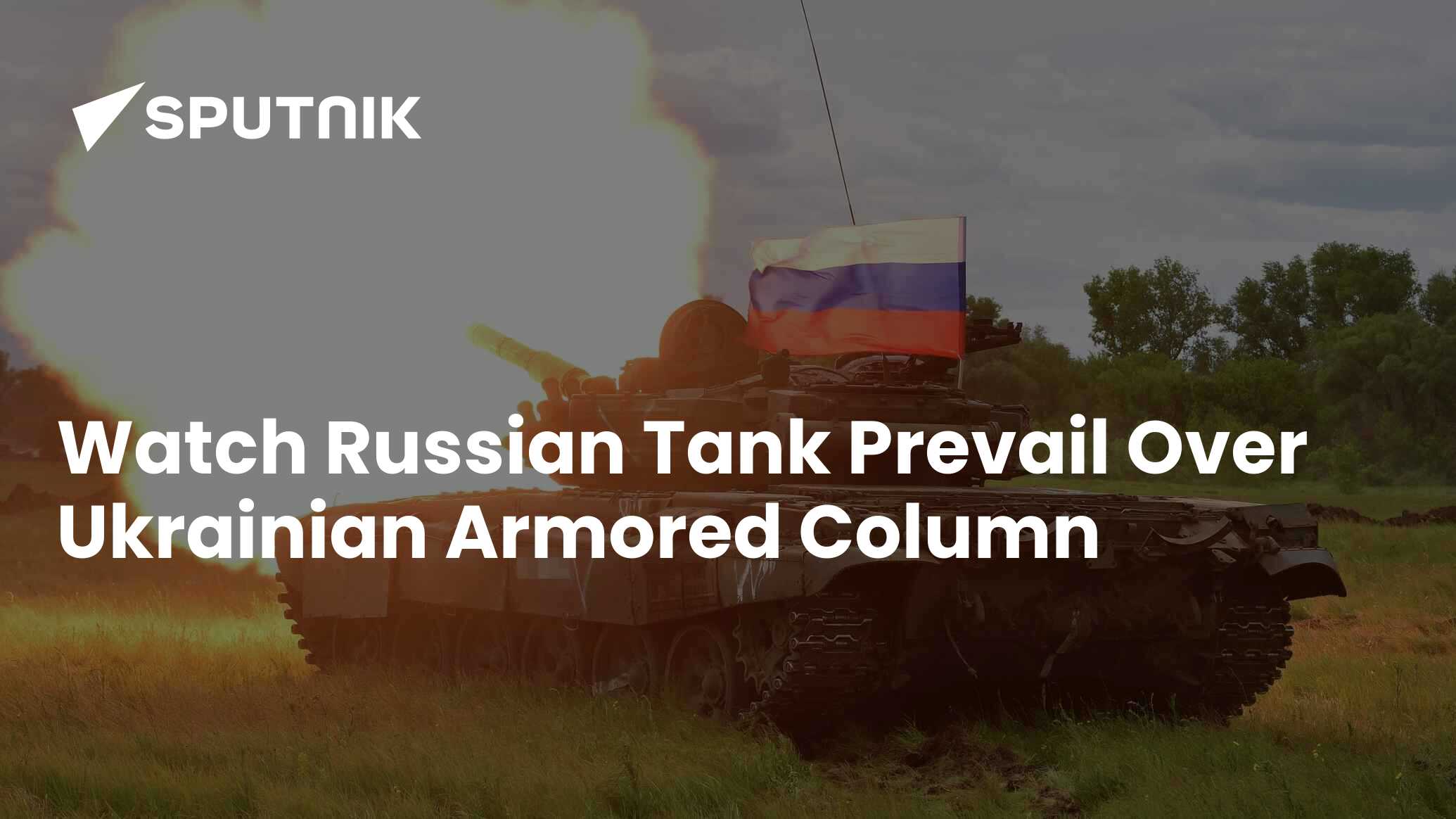 Watch Russian Tank Prevail Over Ukrainian Armored Column