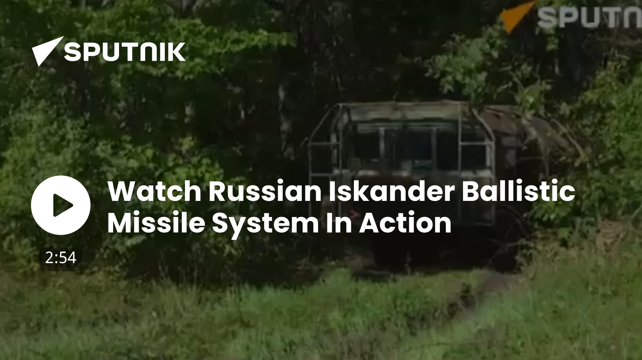 Watch Russian Iskander Ballistic Missile System In Action