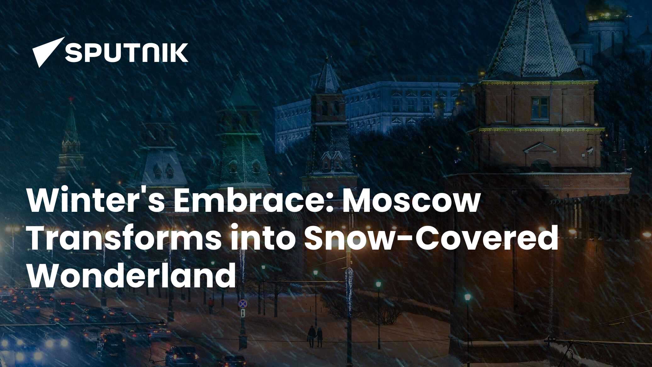Winter's Embrace: Moscow Blanketed in Snow, Frost on the Horizon