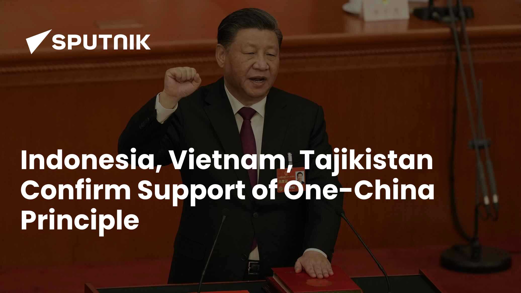 Indonesia, Vietnam, Tajikistan Confirm Support of One-China Principle