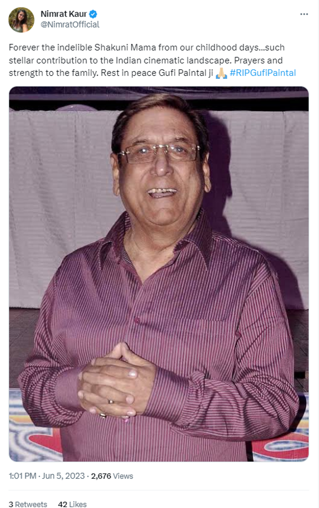 Indian Actor Goofy Pental, Famous for Playing Iconic Shakuni Mama ...