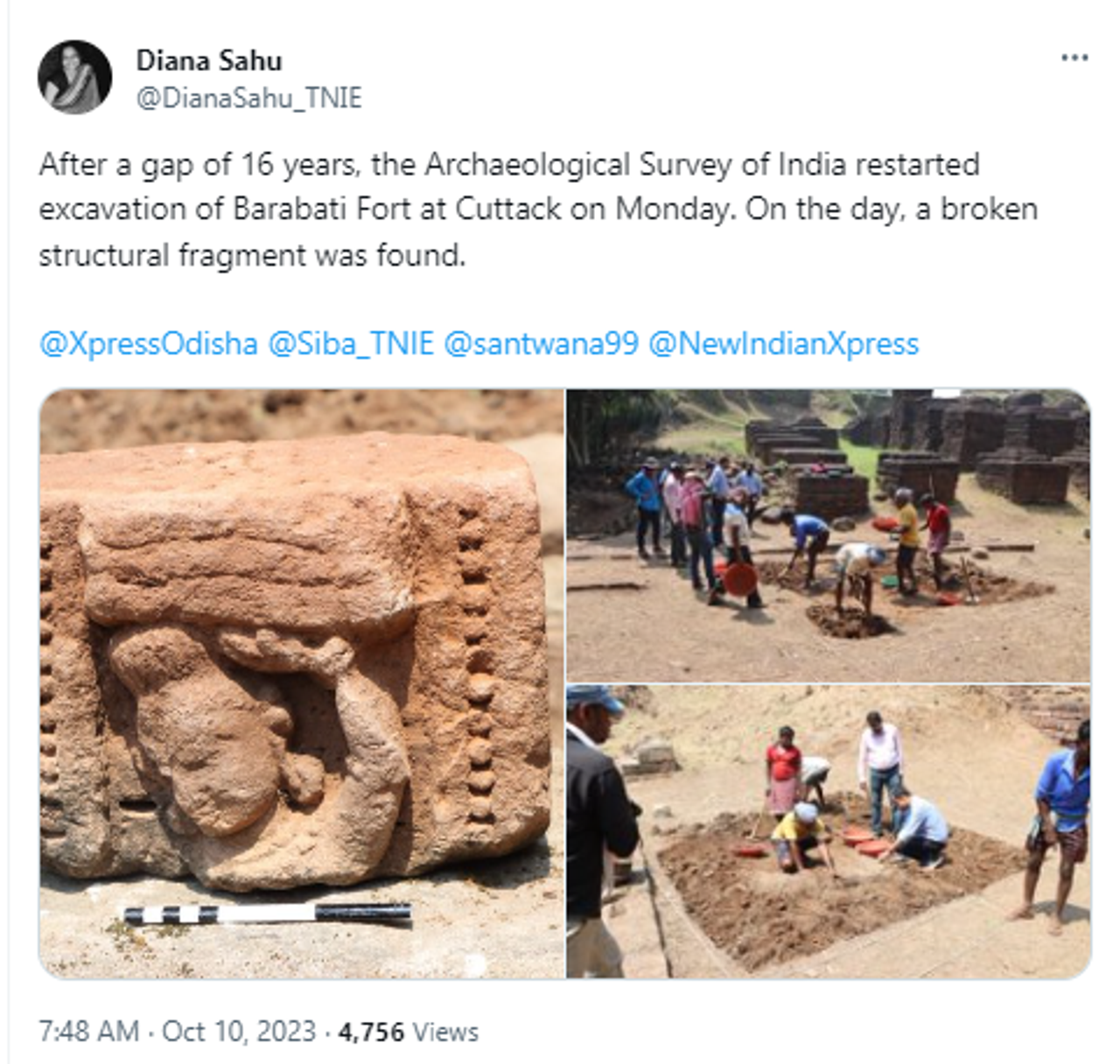 Ancient Relics Found During Excavation At Historic Barabati Fort in Odisha